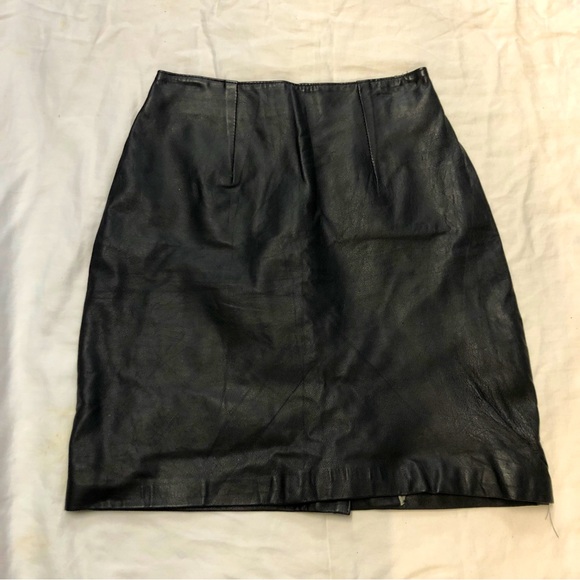 bagatelle | Skirts | Bagatelle Vintage Black Leather Mini Skirt 2p ...